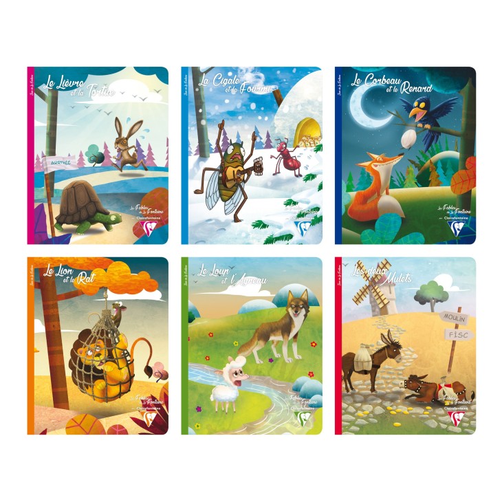 Cahier d'écriture piqué Les Fables de La Fontaine - Clairefontaine